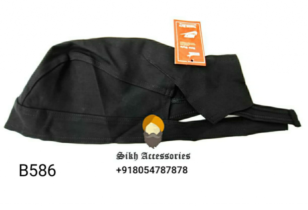Buy Black Two Knots Cotton Patka Online