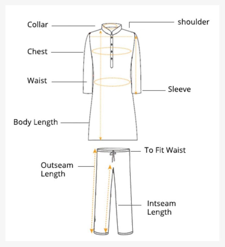 Kurta Measurement Chart