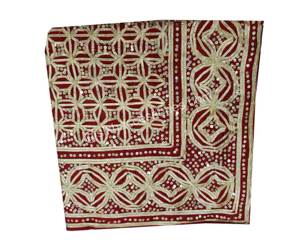 Blood Red Color Rumala Sahib (Embroidered) – Double Set