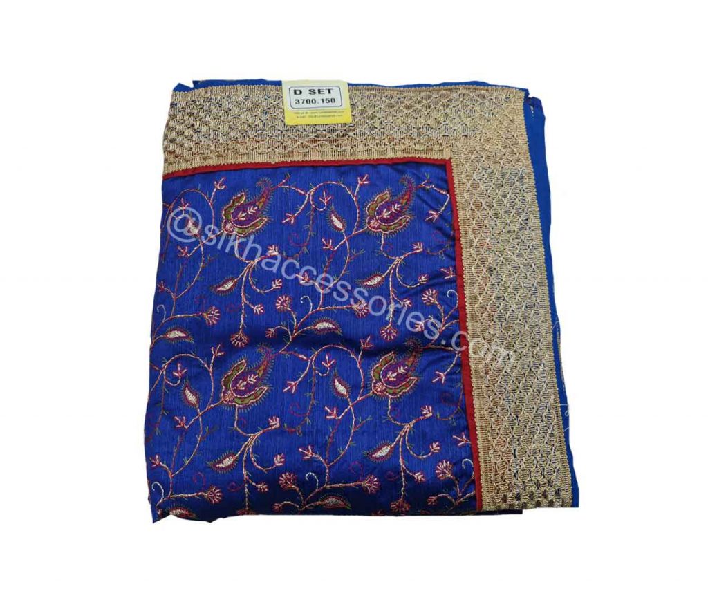 Violet Color Rumala Sahib (Embroidered) – Double Set