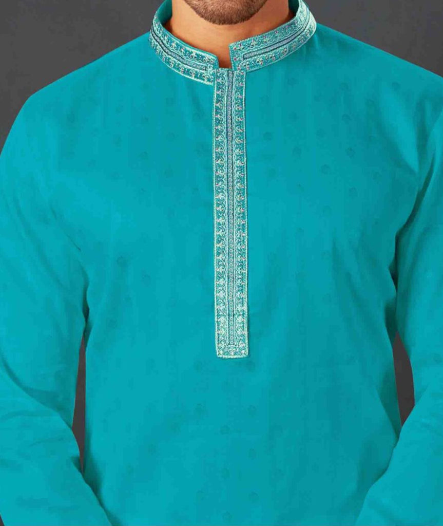 Buy Dark Cyan Formal Kurta Pajama Online