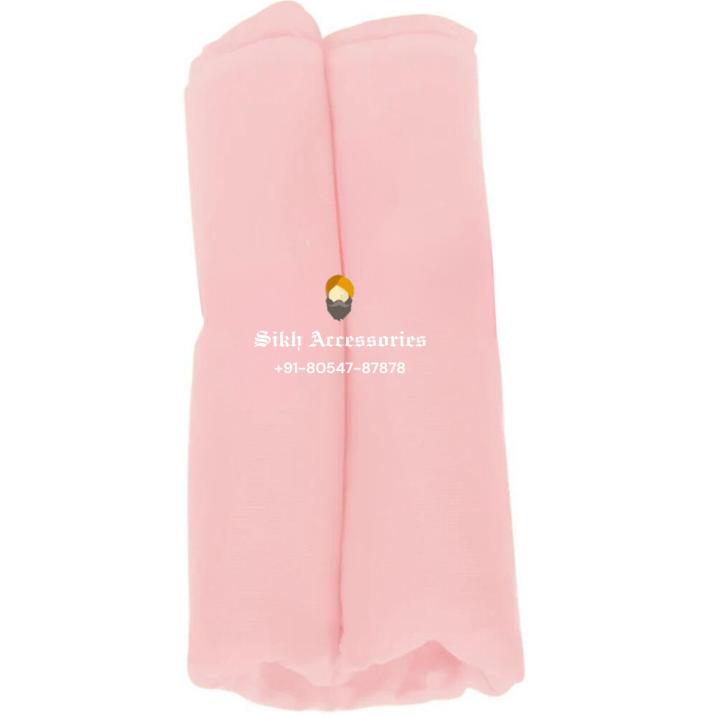 Buy Baby Pink Heavy Rubia Voile Turban Online