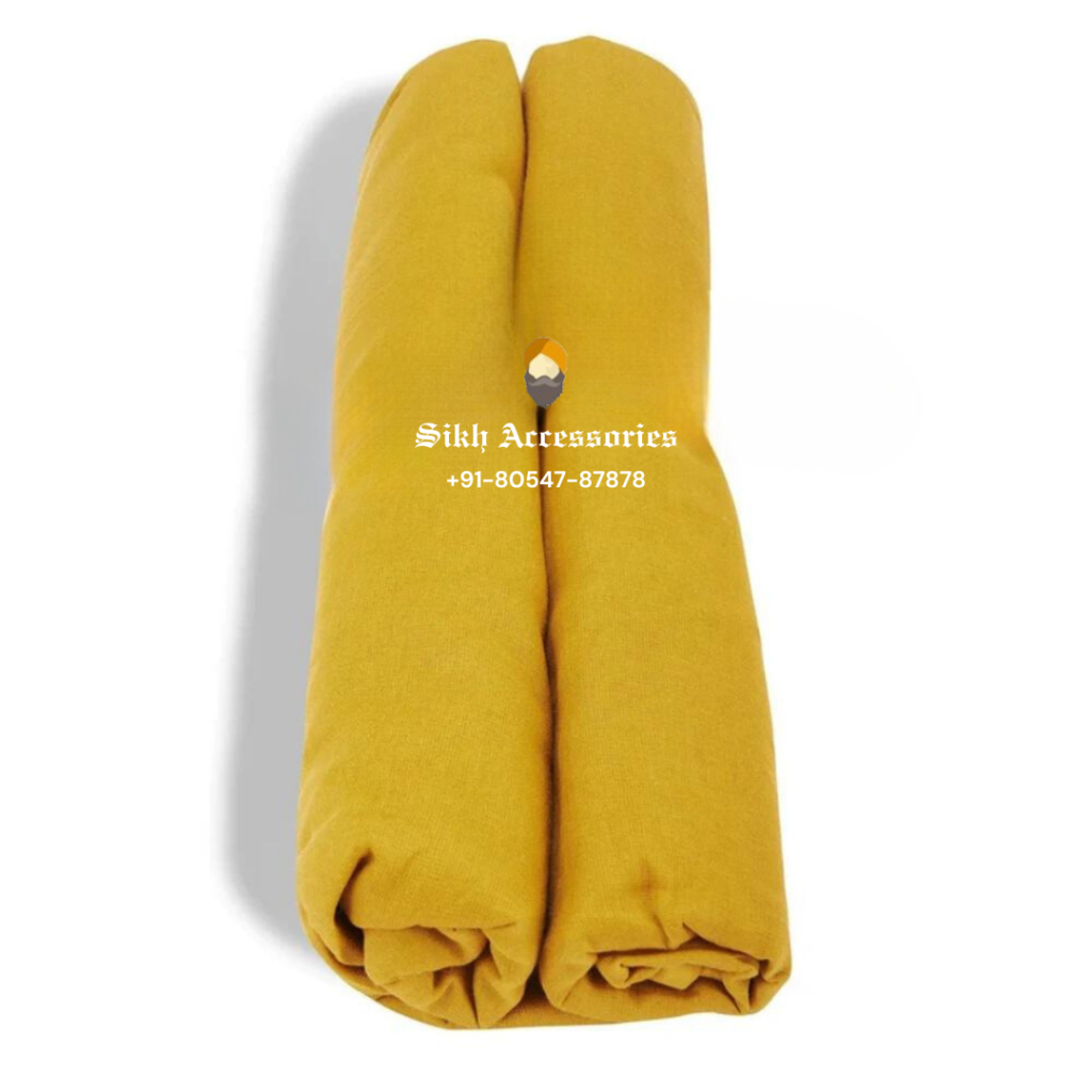 Buy Mustard Yellow Heavy Rubia Voile Turban Online