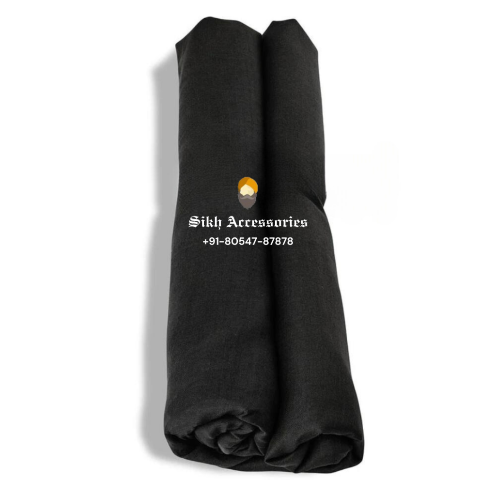 Buy Black Heavy Rubia Voile Turban Online