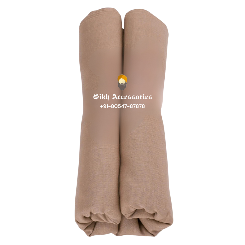Buy Cashmere Brown Heavy Rubia Voile Turban Online