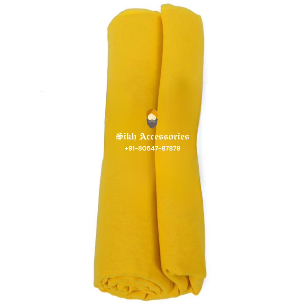 Buy Golden Yellow Heavy Rubia Voile Turban Online