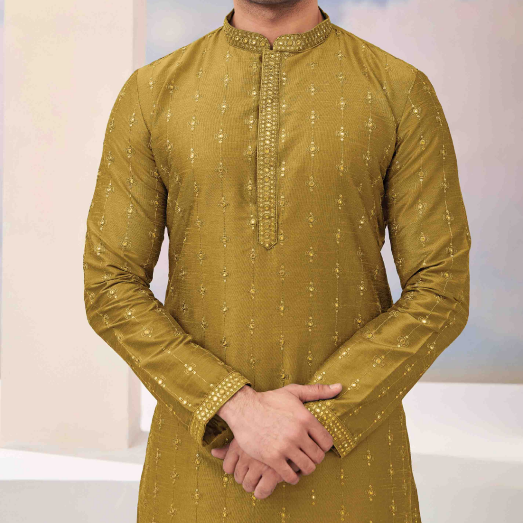 Old Moss Green Kurta Pajama For Men (Ramraz Collection)